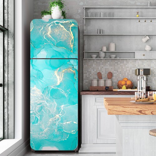 Multicolored Marble Decal Not Metallic Fridge Cover Wall - Etsy