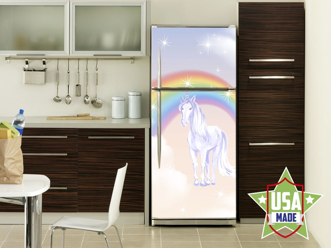 Unicorn Decal Fridge Wall Fridge Stickers Peel Stick, Self Adhesive ...