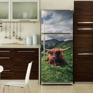 Cow Decal Fridge Wall Fridge Stickers Peel Stick, Self Adhesive Sticker ...