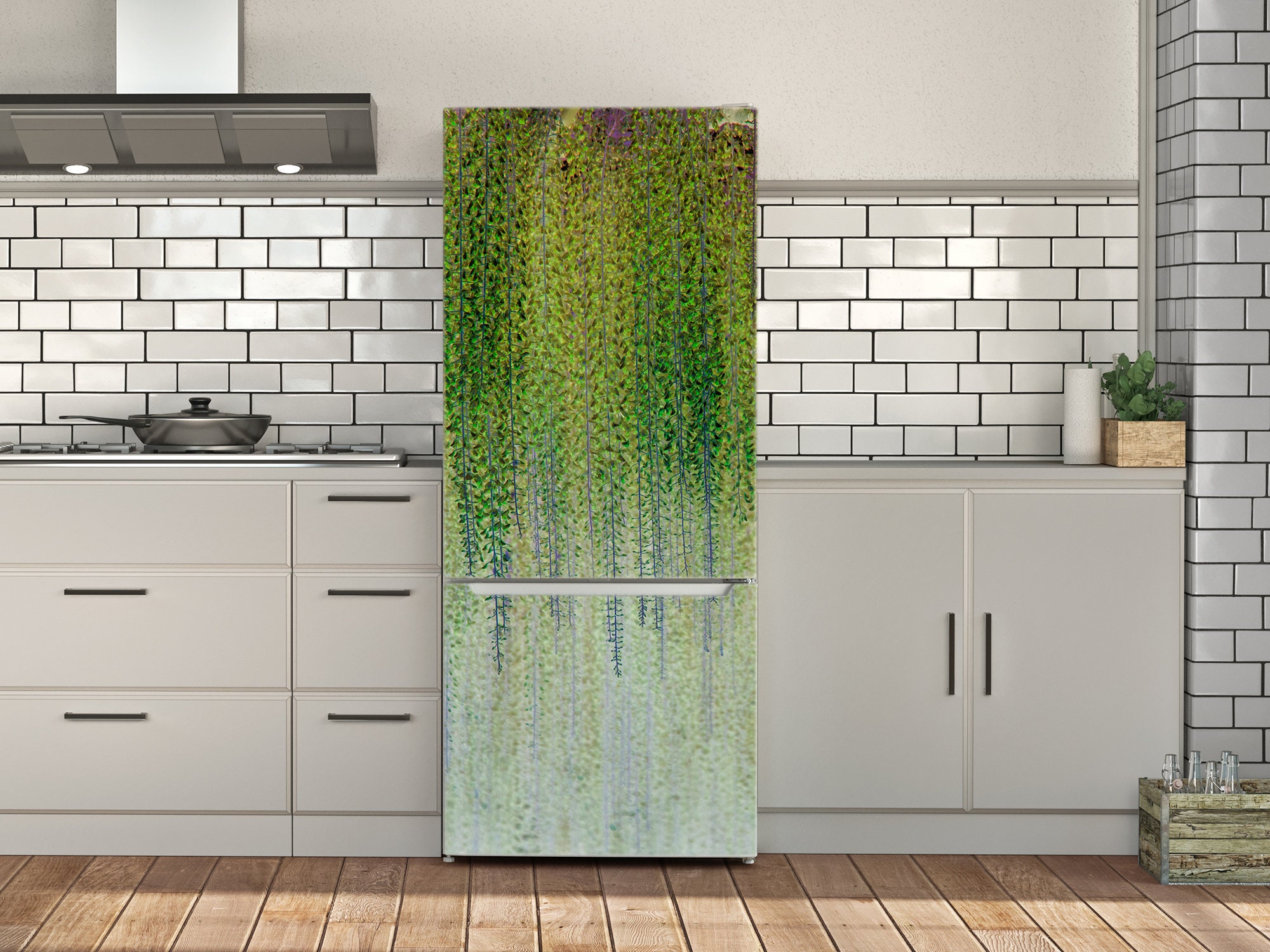 Flower Decal Fridge Floral Wall Fridge Stickers Peel & | Etsy