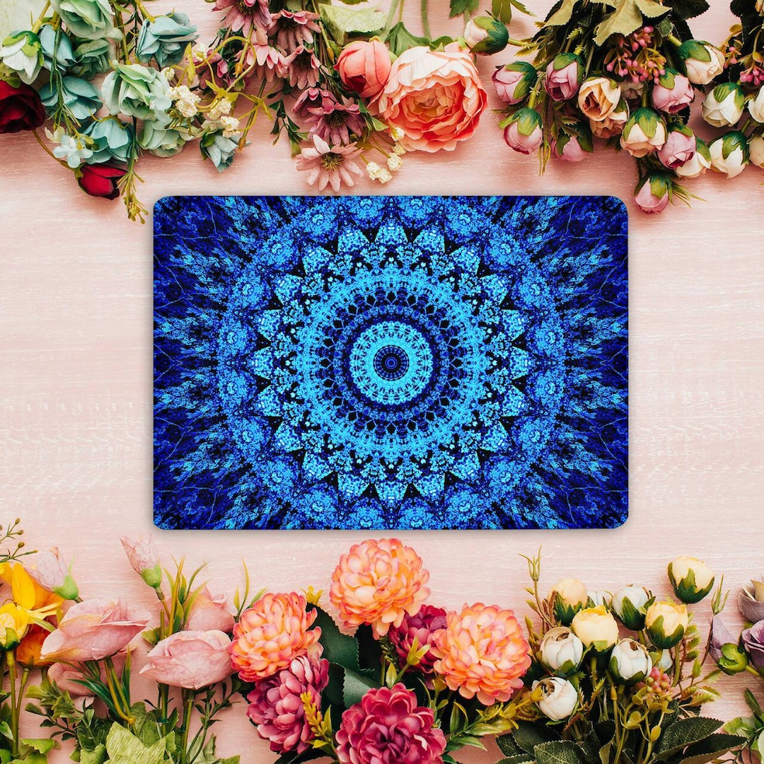 Blue Mandala Bohemian Laptop Skin, Morocco Notebook Decal Skin, Custom ...