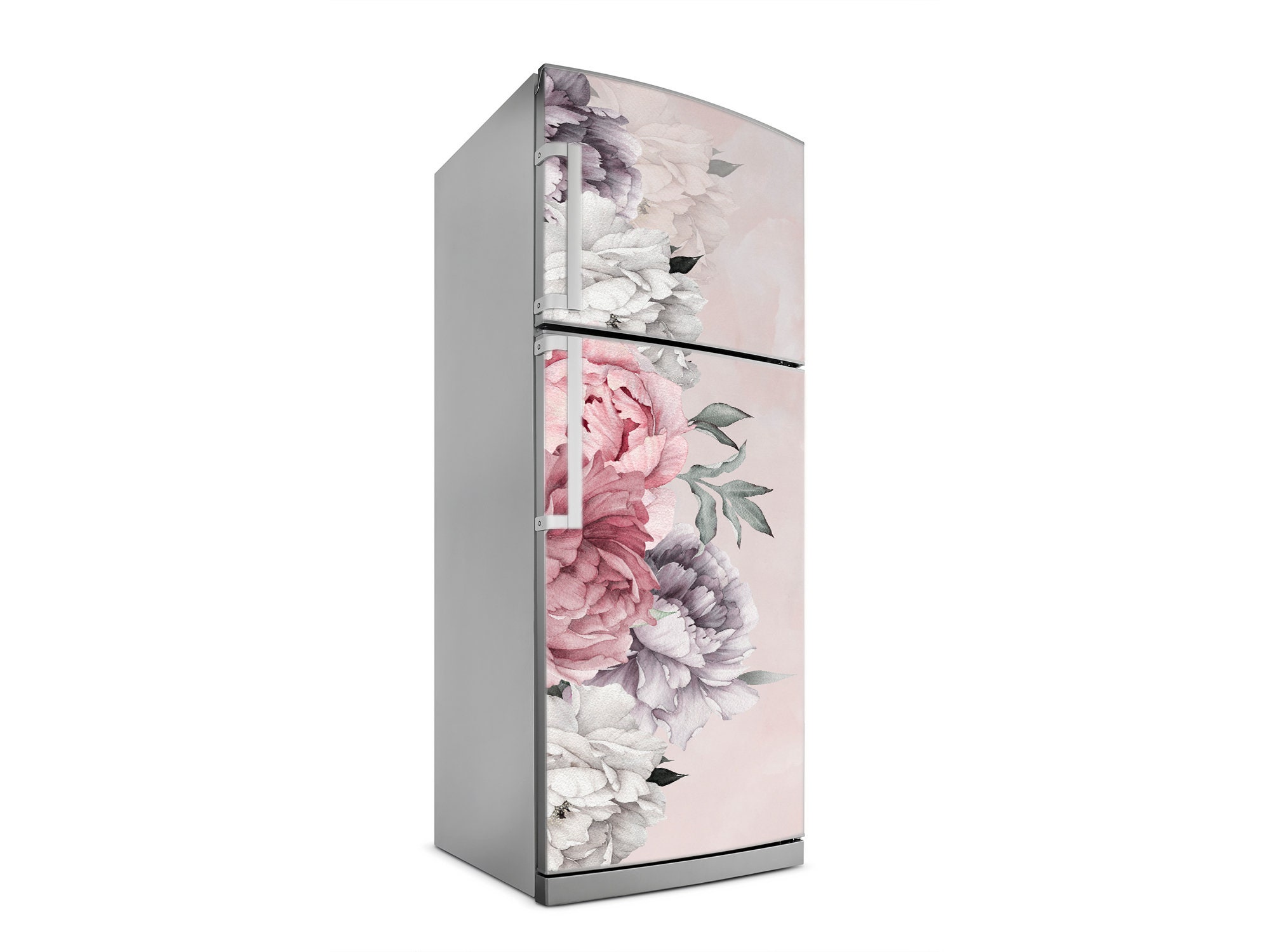 Peony Flower Decal Fridge Peonies Floral Wall Fridge - Etsy