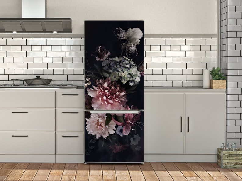 Flower Composition Decal Fridge Floral Wall Fridge Stickers - Etsy