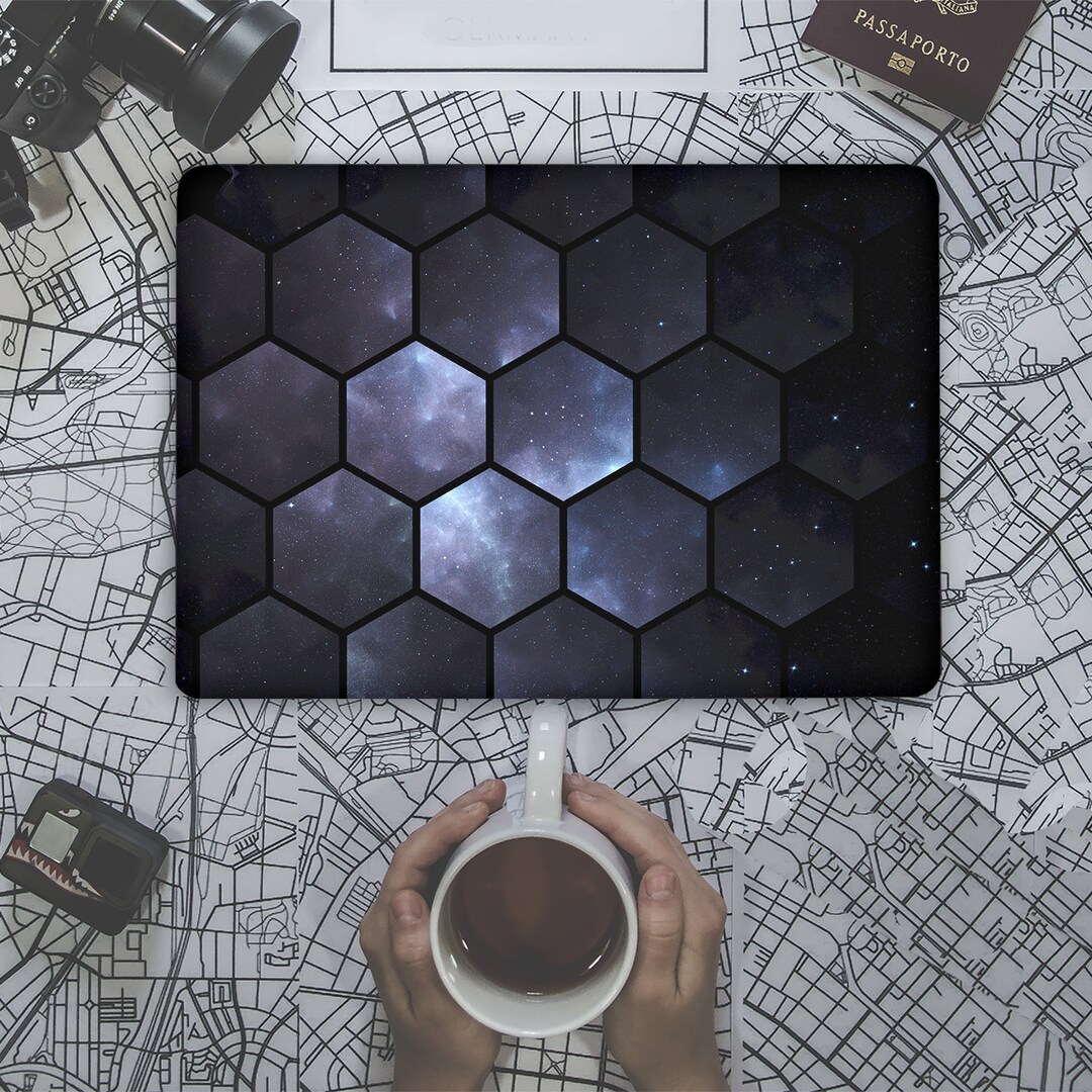 Space Hexagons Laptop Decal - Geometric Vinyl Sticker Dell Inspiron Hp ...