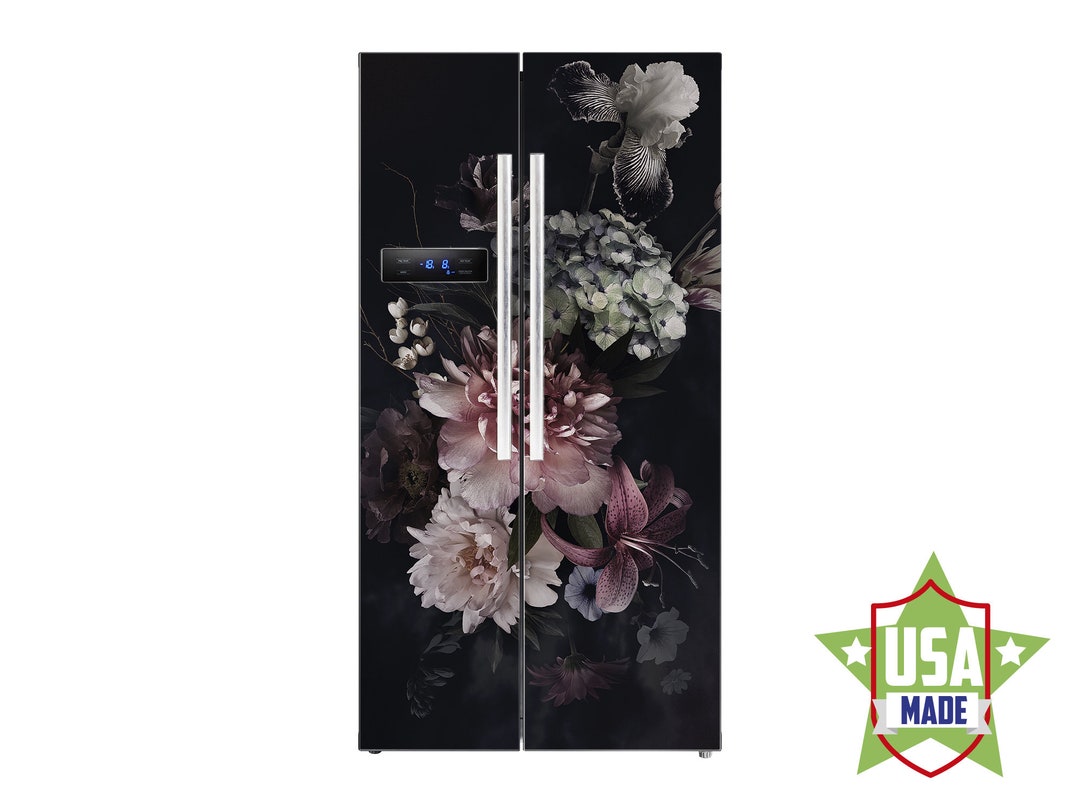 Flower Composition Decal Fridge, Floral Wall Fridge Stickers, Peel ...