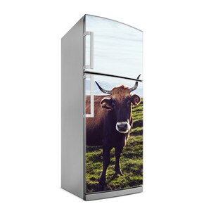 Cow Decal Fridge Wall Fridge Stickers Peel Stick, Self Adhesive Sticker ...