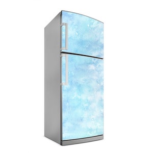 Blue Marble Decal Not Metallic Fridge Cover Wall Fridge Stickers Peel ...