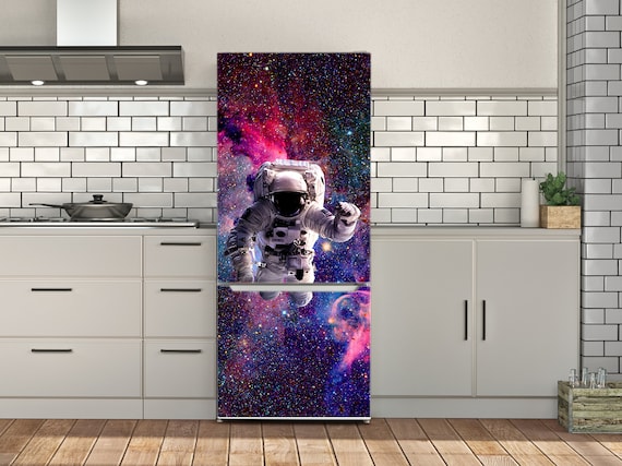 Astronaut Decal Fridge Cover Wall Fridge Stickers Peel Stick | Etsy