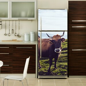 Cow Decal Fridge Wall Fridge Stickers Peel Stick, Self Adhesive Sticker ...