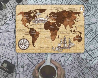 World Map Vinyl Wrap - Etsy