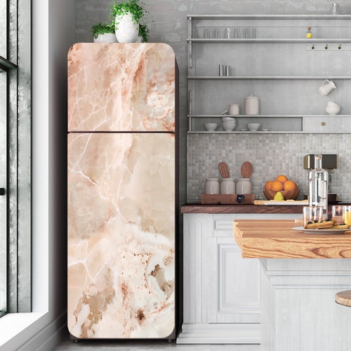 Pale Gray Marble Decal Not Metalic Fridge Cover Wall Fridge - Etsy