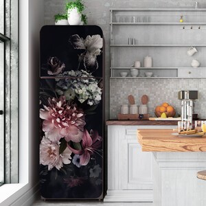 Flower Composition Decal Fridge, Floral Wall Fridge Stickers, Peel ...