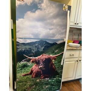 Cow Decal Fridge Wall Fridge Stickers Peel Stick, Self Adhesive Sticker ...