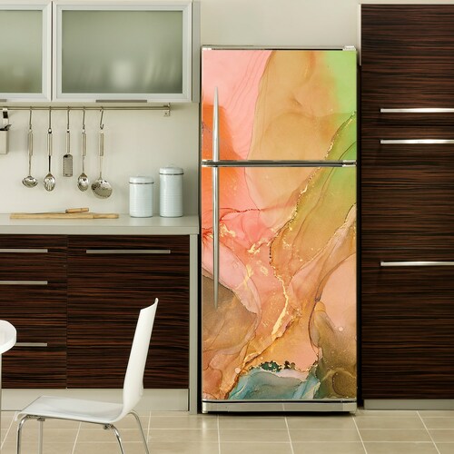 Multicolored Marble Decal Not Metallic Fridge Cover Wall - Etsy