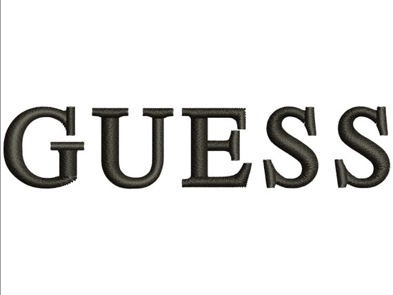 Guess Logo Embroidery Design File 2 sizes for personalized | Etsy