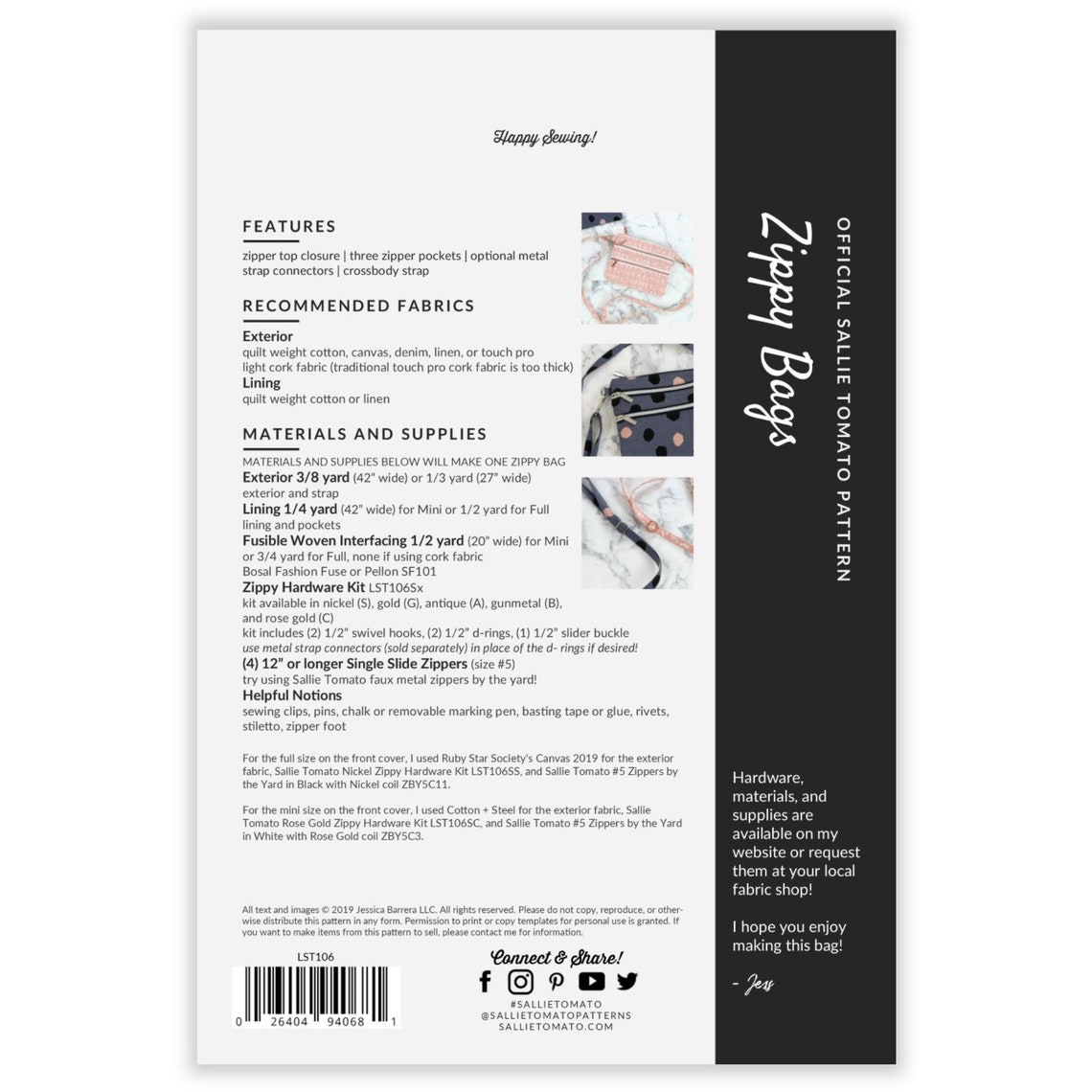 Zippy Bags Paper Pattern - Etsy