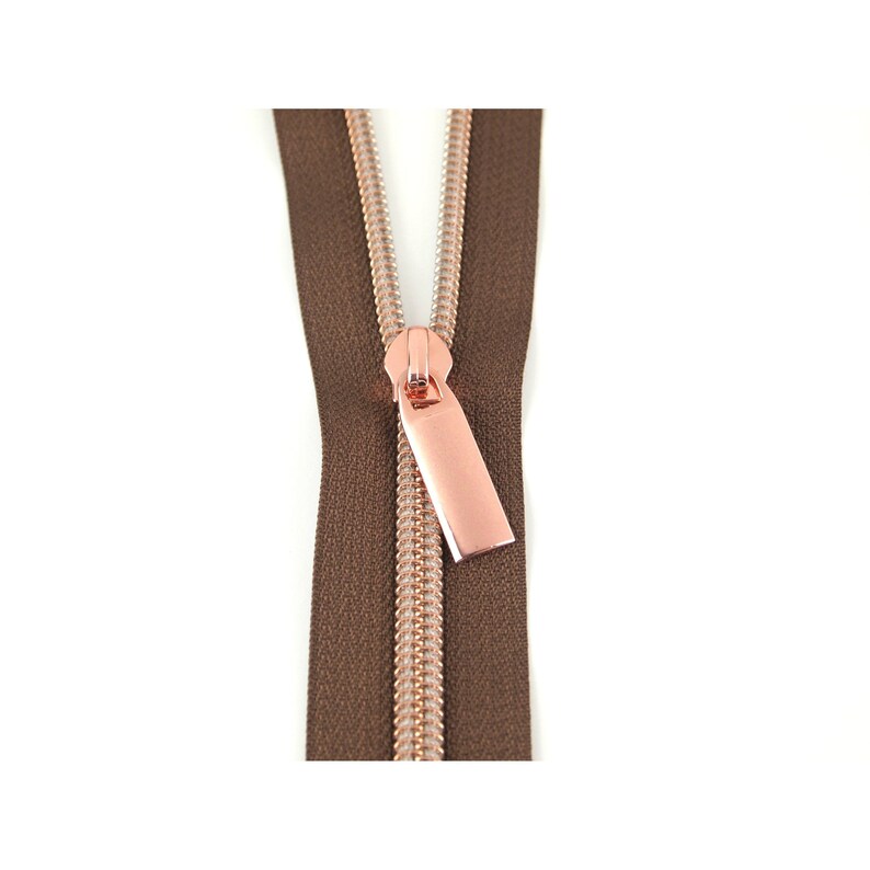 Brown #5 Nylon Coil Zippers: 3 Yards With 9 Pulls - Etsy
