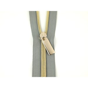 Grey #5 Nylon Coil Zippers: 3 Yards With 9 Pulls - Etsy