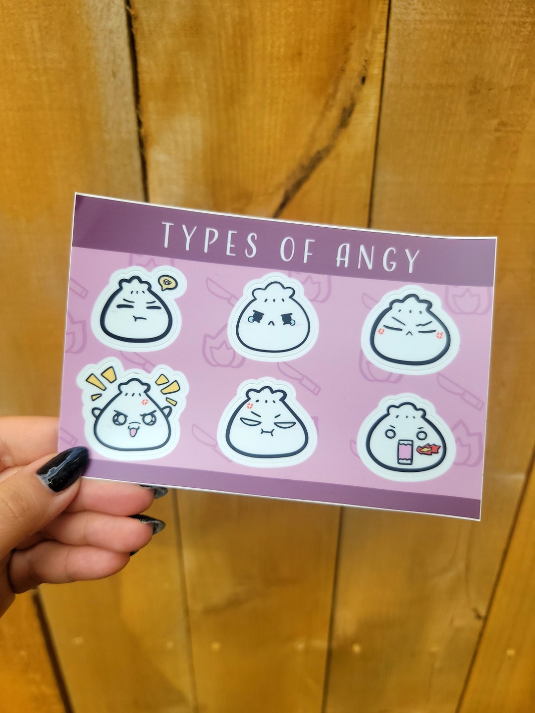 Types of Angy Sticker Sheet A6 - Etsy