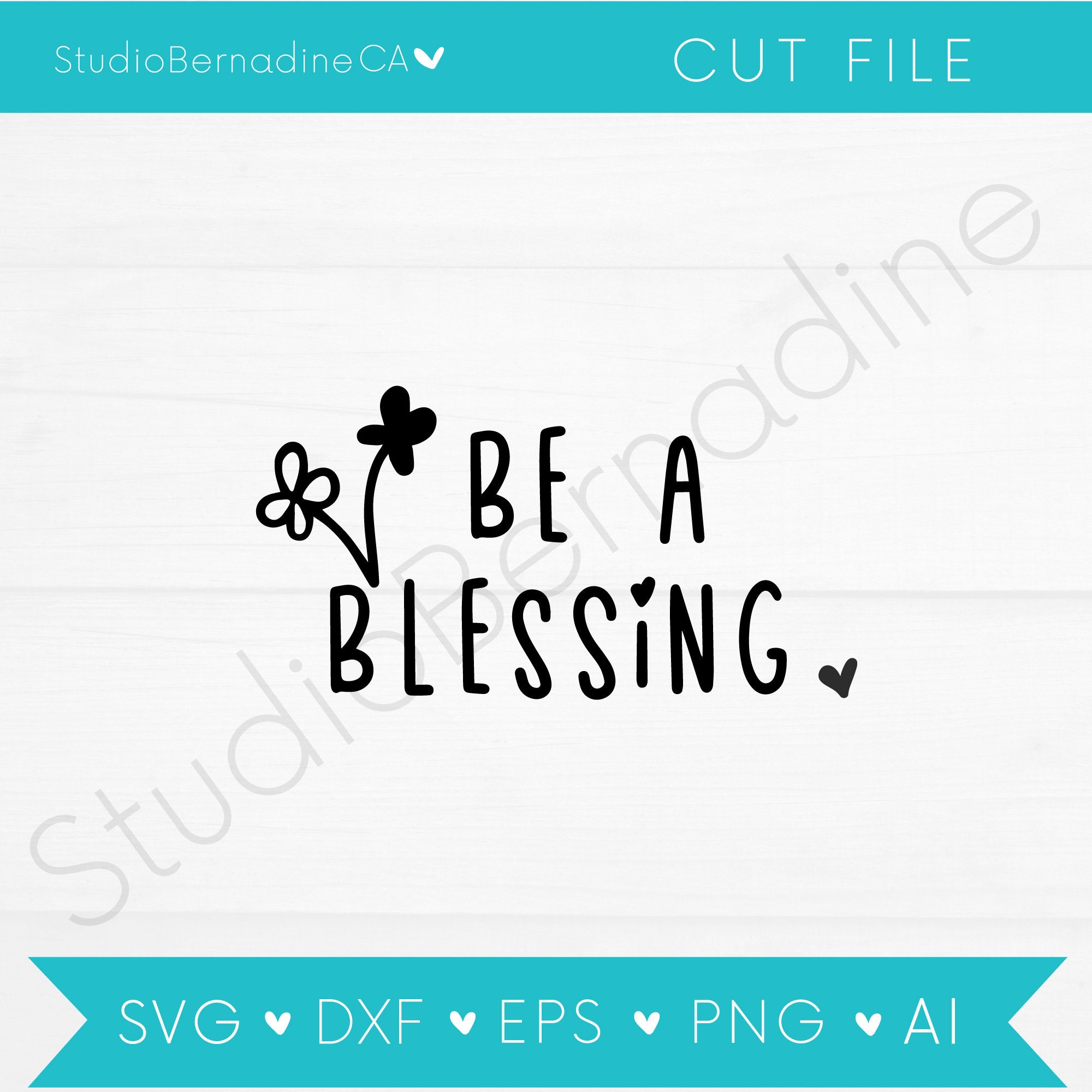 Hand Drawn Be A Blessing Cut File,cricut,silhouette,handdrawn Design ...