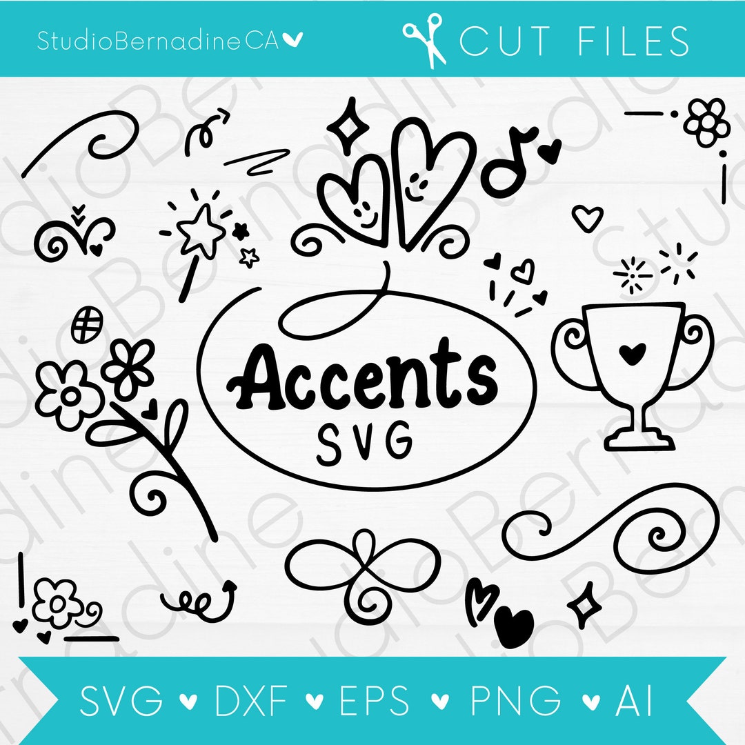 Hand Drawn Cute Accents Svg,smiley Face Svg,trophy Svg,hand Drawn ...