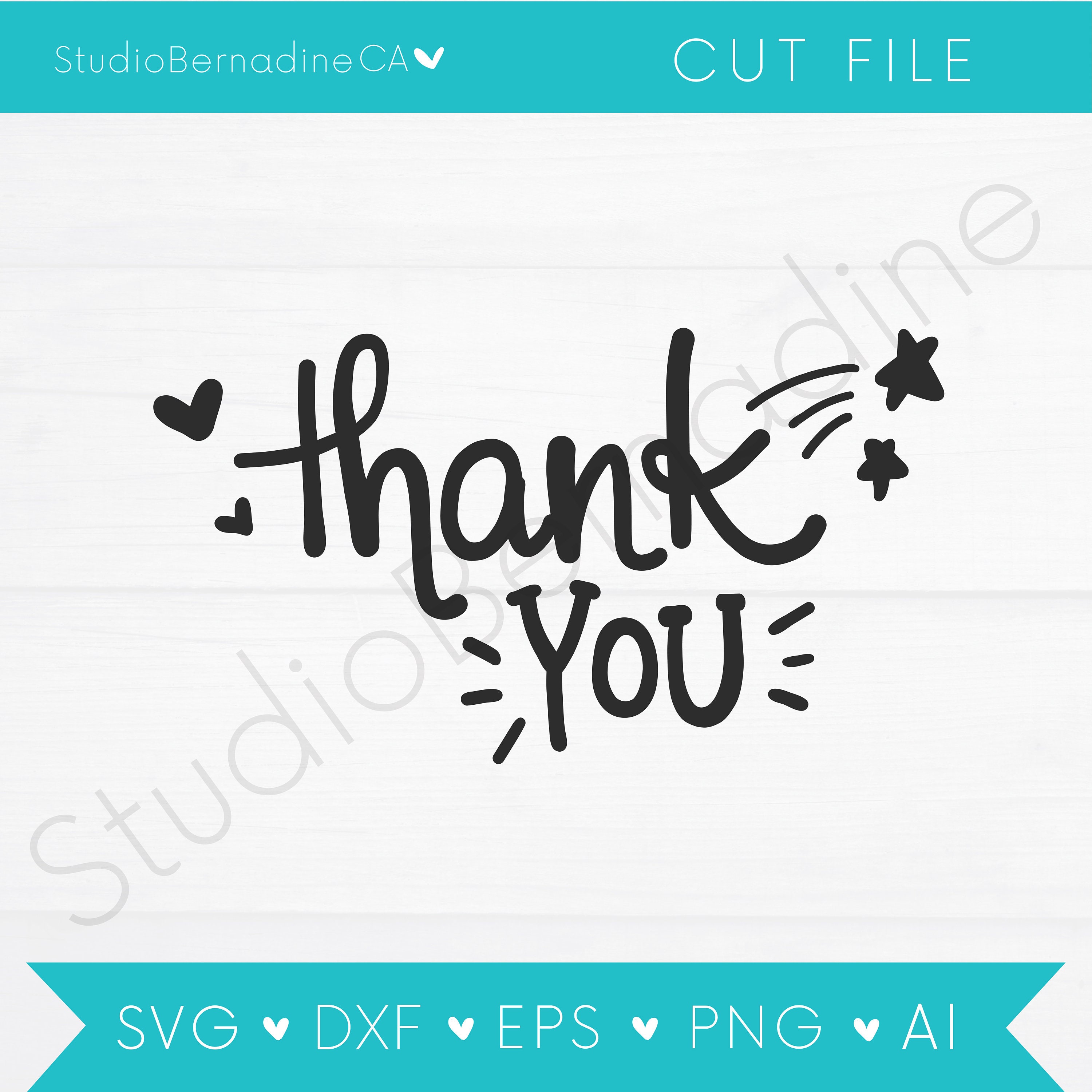 Hand Drawn Thank You Cut File,cricut,silhouette,handdrawn Vector ...