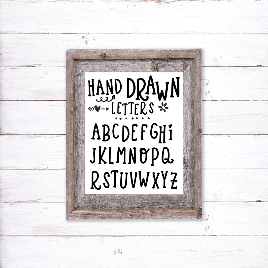 Hand Drawn Alphabets Letters Cut Files for Cricut,silhouette,handdrawn ...