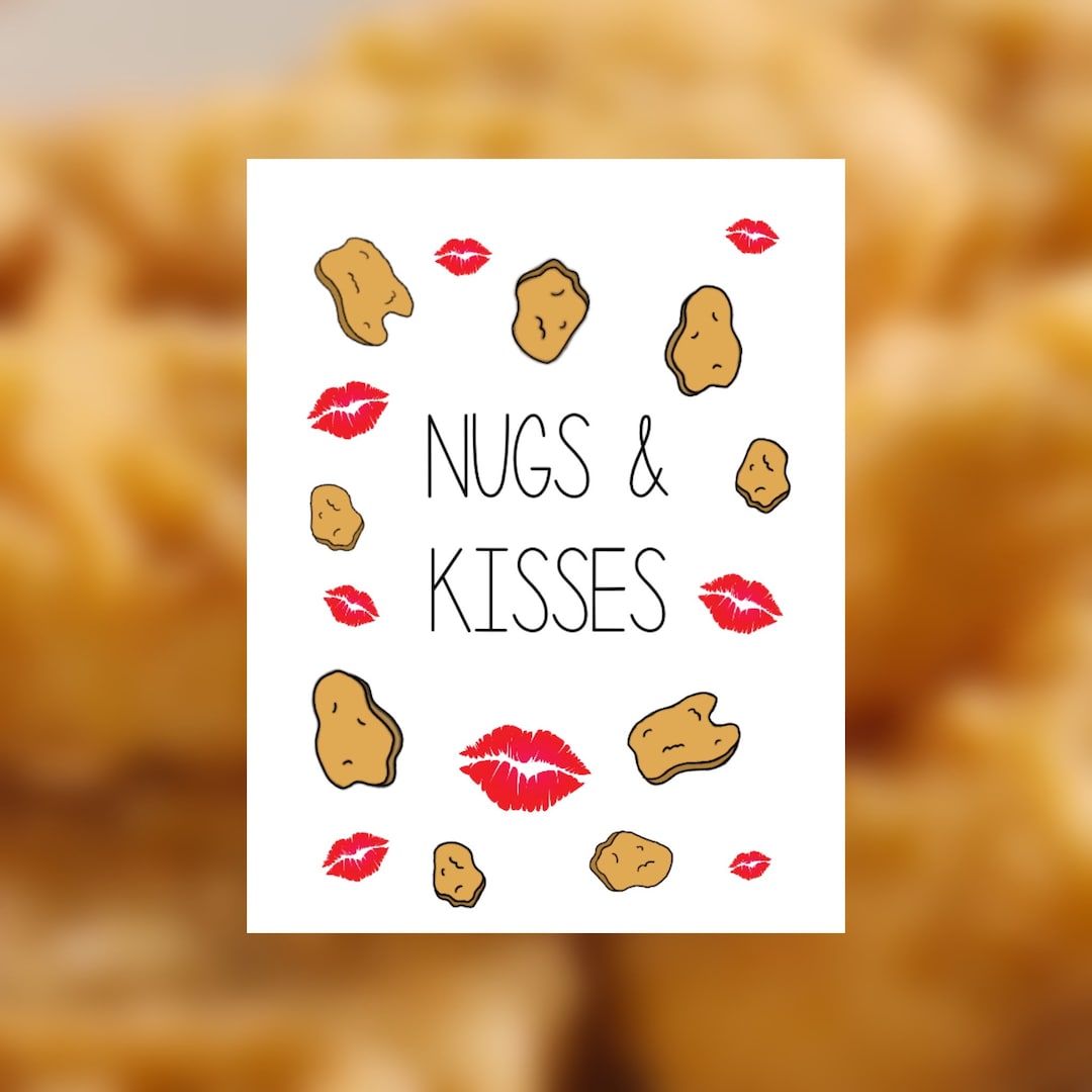 PDF Nugs and Kisses Chicken Nugget Mcdonalds Valentines Birthday Funny ...