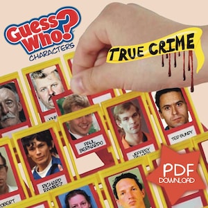 Instant Download PDF True Crime Serial Killer Guess Who Cards Gift for ...