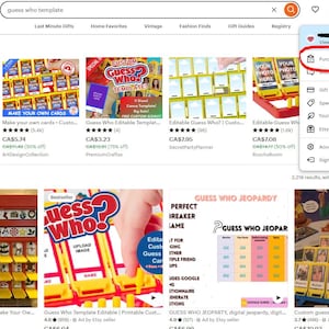 PDF Canva Template Customizable Guess Who Character Cards, Personalized ...