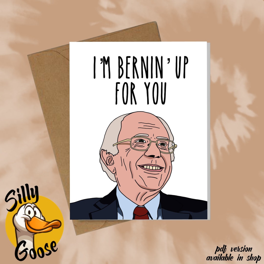 Carte de Saint-Valentin Bernie Sanders - Etsy France