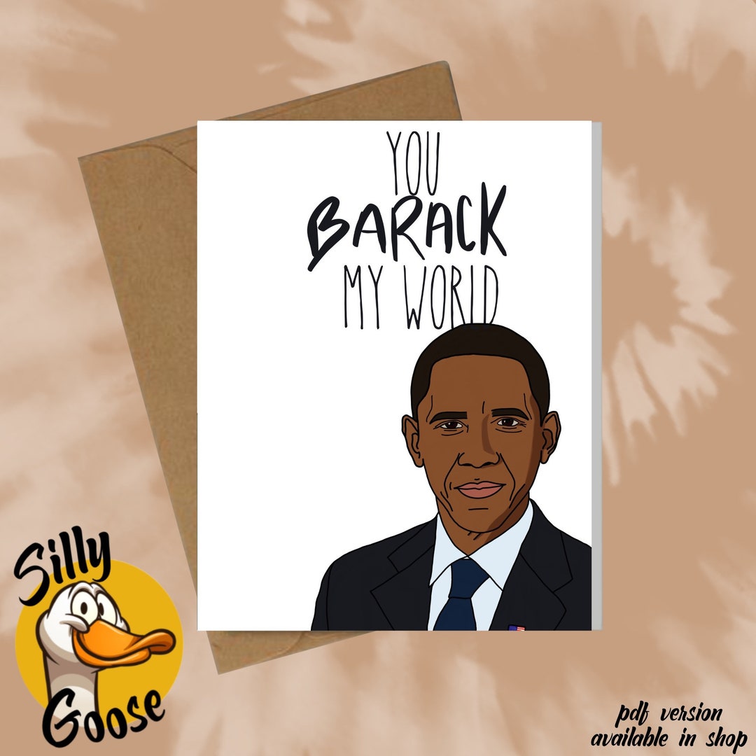 You Barack My World - Barack Obama Valentines Card - Etsy