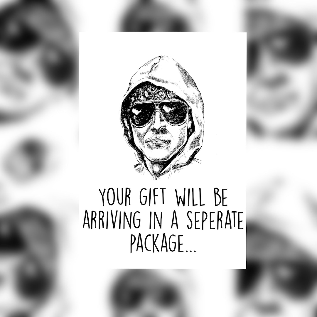 PDF Unabomber Digital Download True Crime Funny Greeting Card Drawing ...