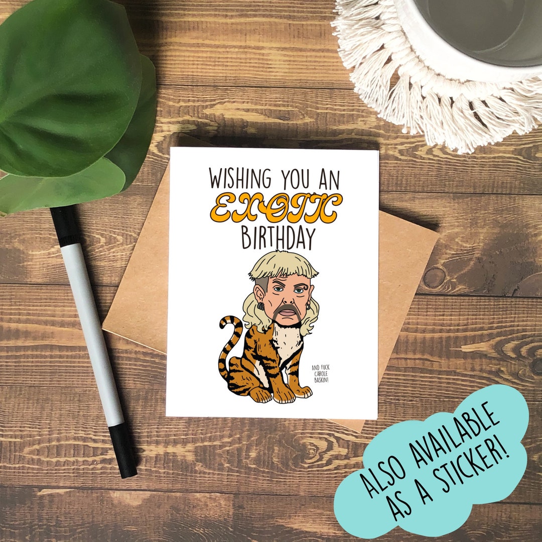 Joe Exotic Tiger King Birthday Card - Etsy