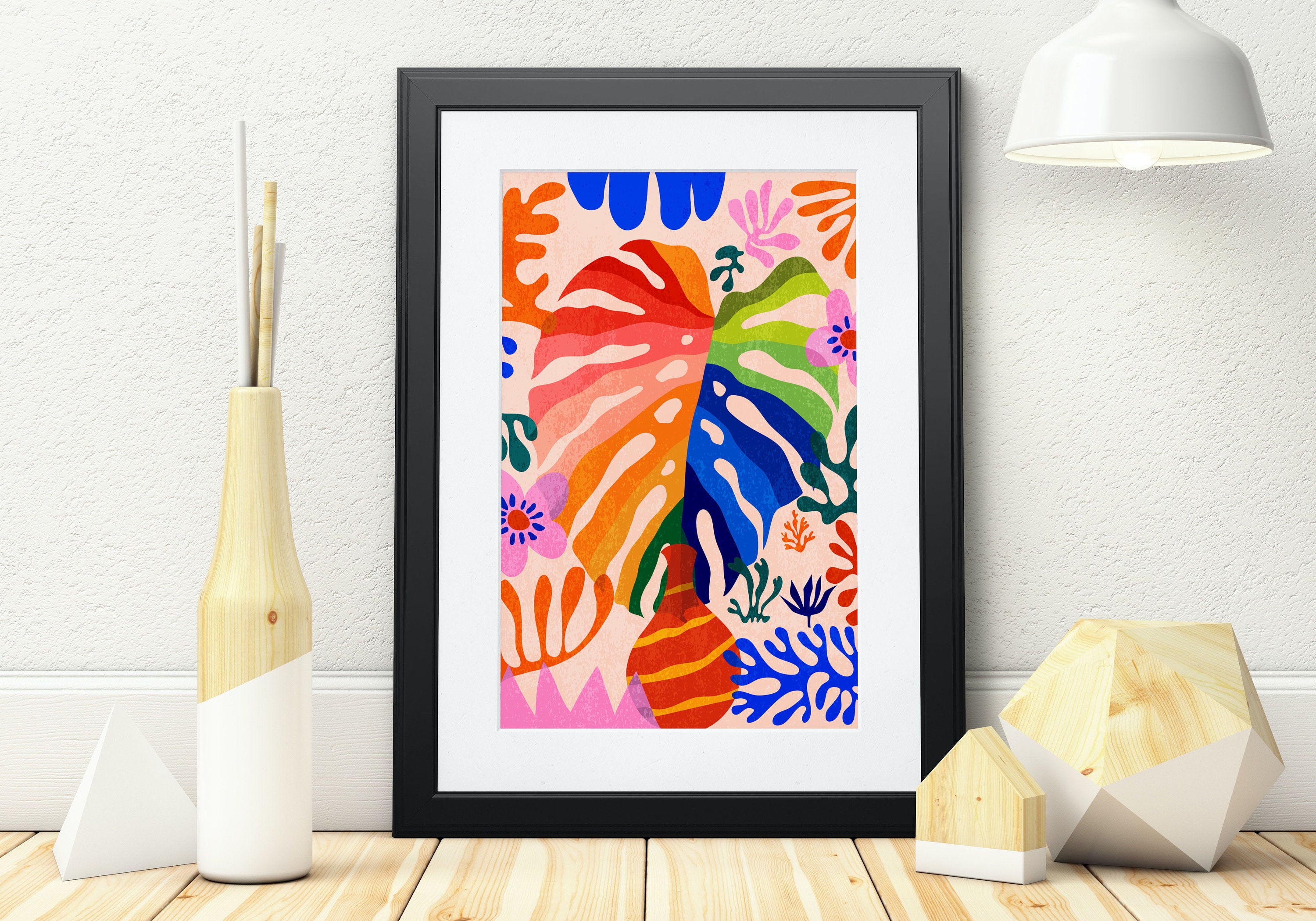 Monstera Colorful Wall Art Printable Instant Download - Etsy