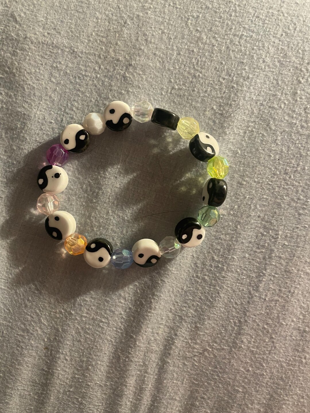 Rainbow Yin and Yang Bracelet - Etsy