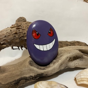 Handmade Gengar Stone Painting: Cartoon Character Pebble Art - Etsy
