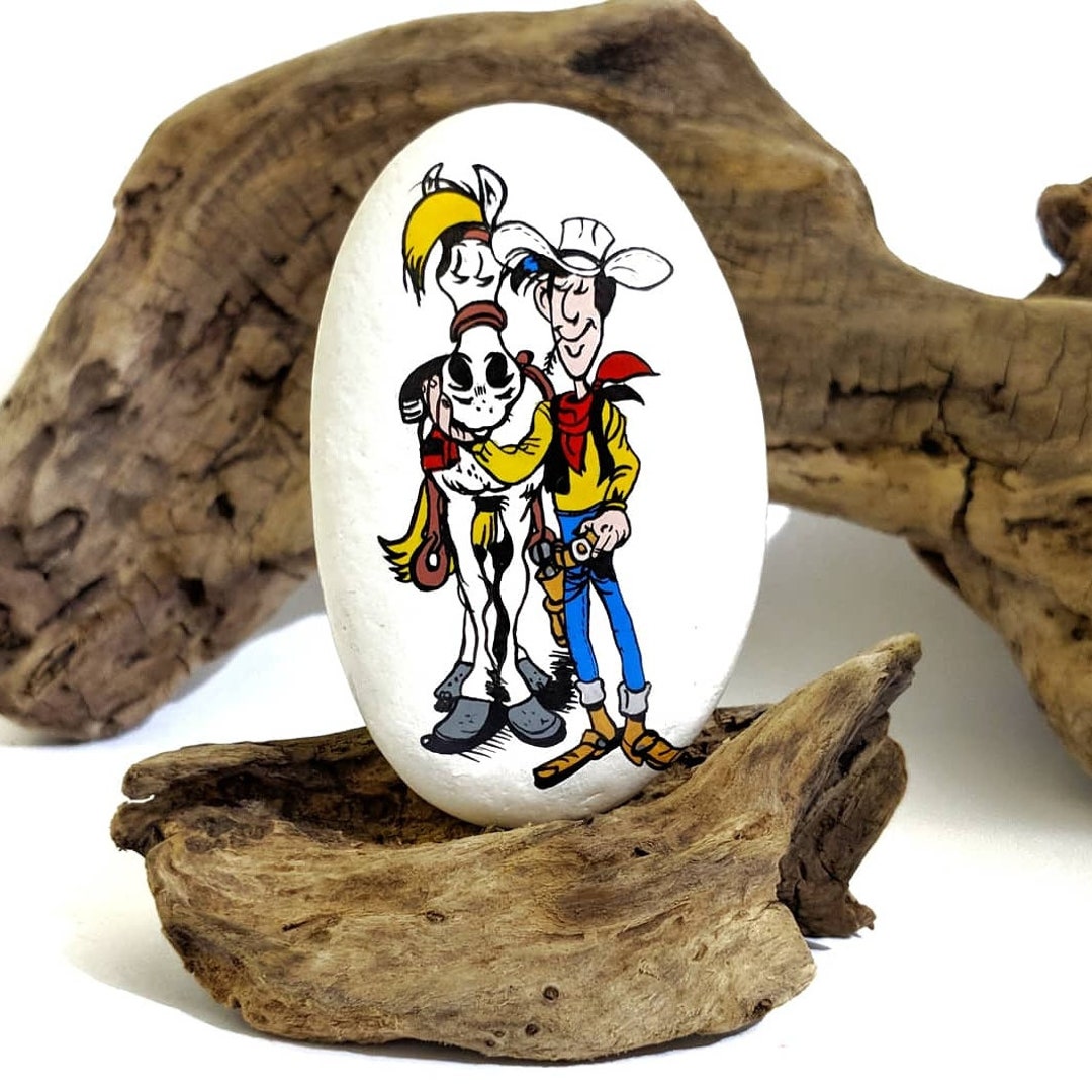 Hand Painted Rock Painting Art Red Kit Decorative Stone Home Decoration ...