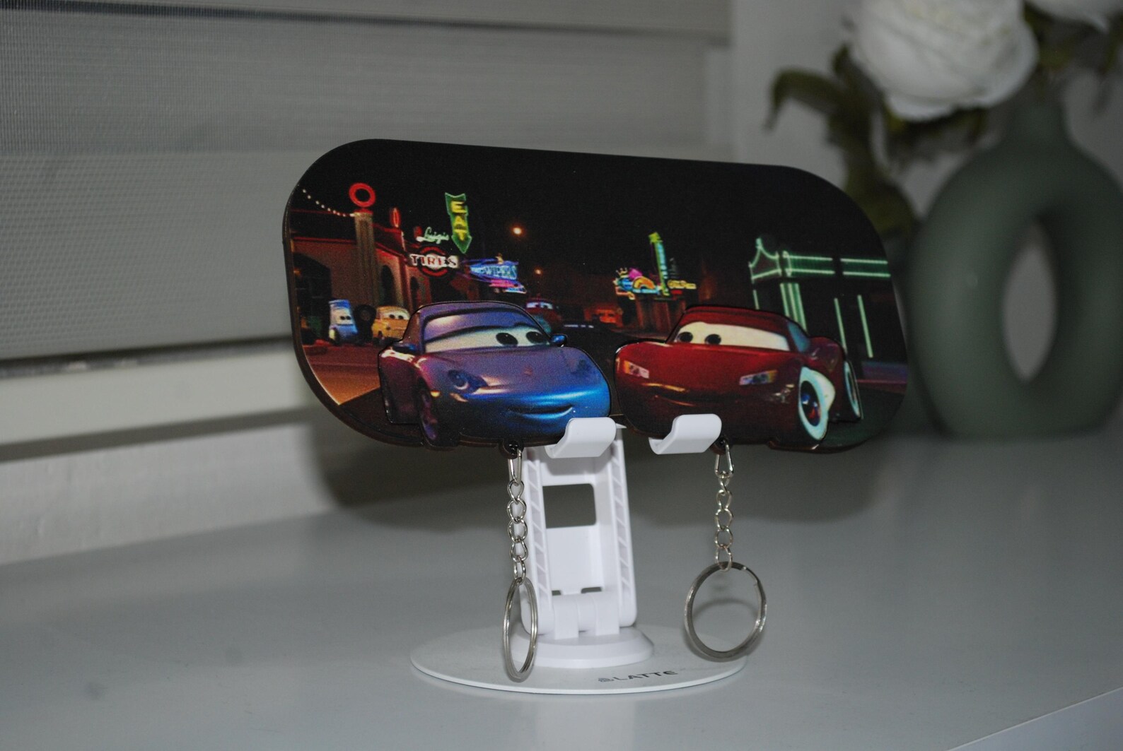 Wooden Keychain With Romantic Couple Design | the Cars Inspired Gift ...