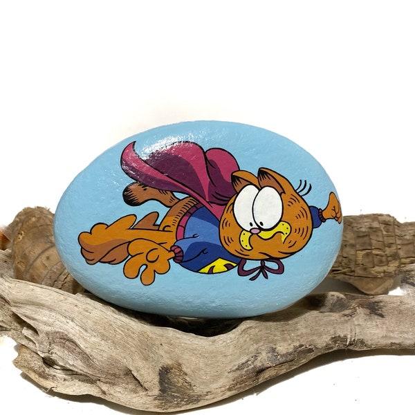 Garfield Painted Rock - Etsy