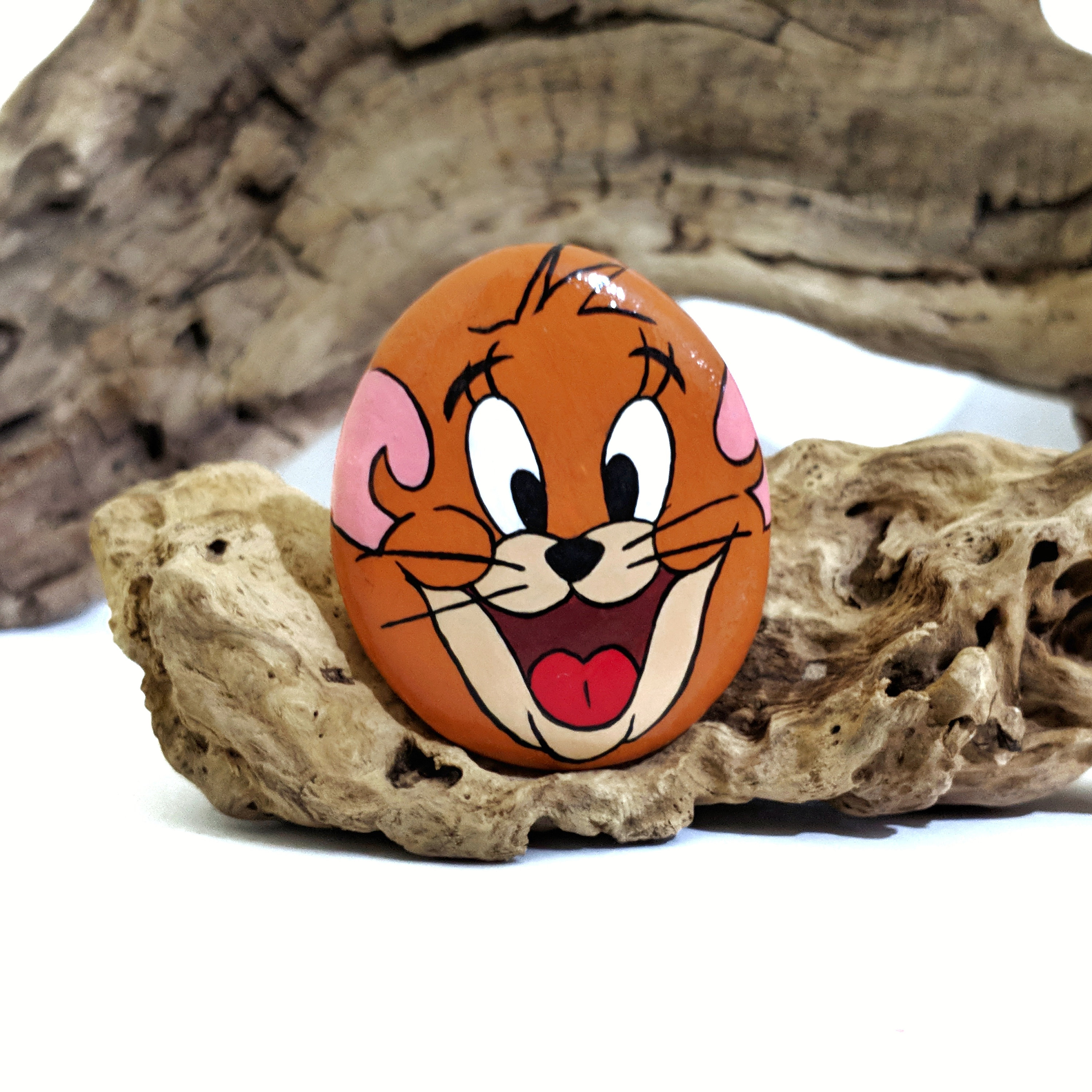 Handmade Tom and Jerry Rock Painting, Cartoon Pebble Art - Etsy