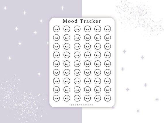 Mood Tracker Mini Sticker Sheet 3 Moods Smileys - Etsy