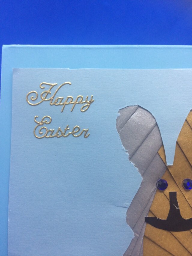 Iris Folding Easter Card, Rabbit Easter Card, Iris Folded Rabbit ...