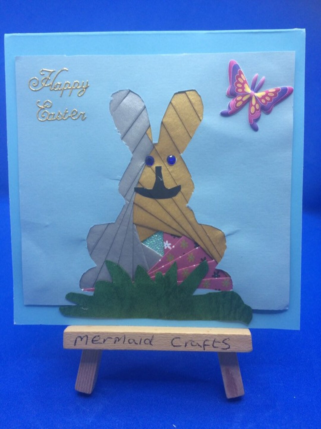 Iris Folding Easter Card, Rabbit Easter Card, Iris Folded Rabbit ...