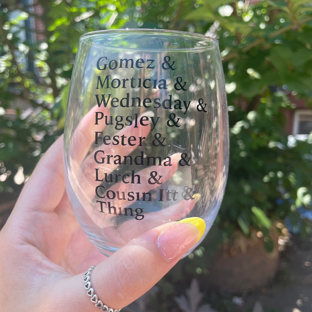 The Broadway Collection: THE ADDAMS FAMILY Inspired Wine Glass - Etsy