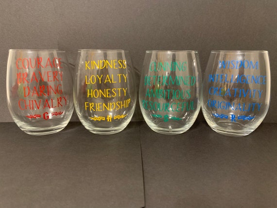 Set of Sorting House Wine Glasses Inactive | Etsy