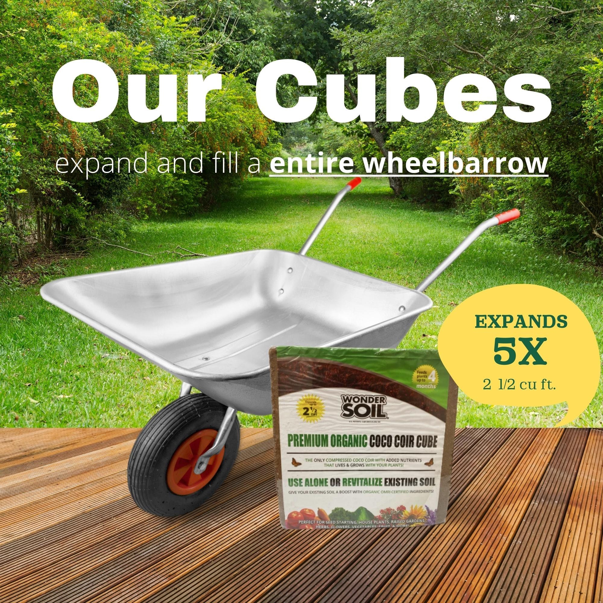 Wonder Soil Organic Coco Coir Cube - 10 Lb Expands up to 2.5 Cu. Ft. - Etsy