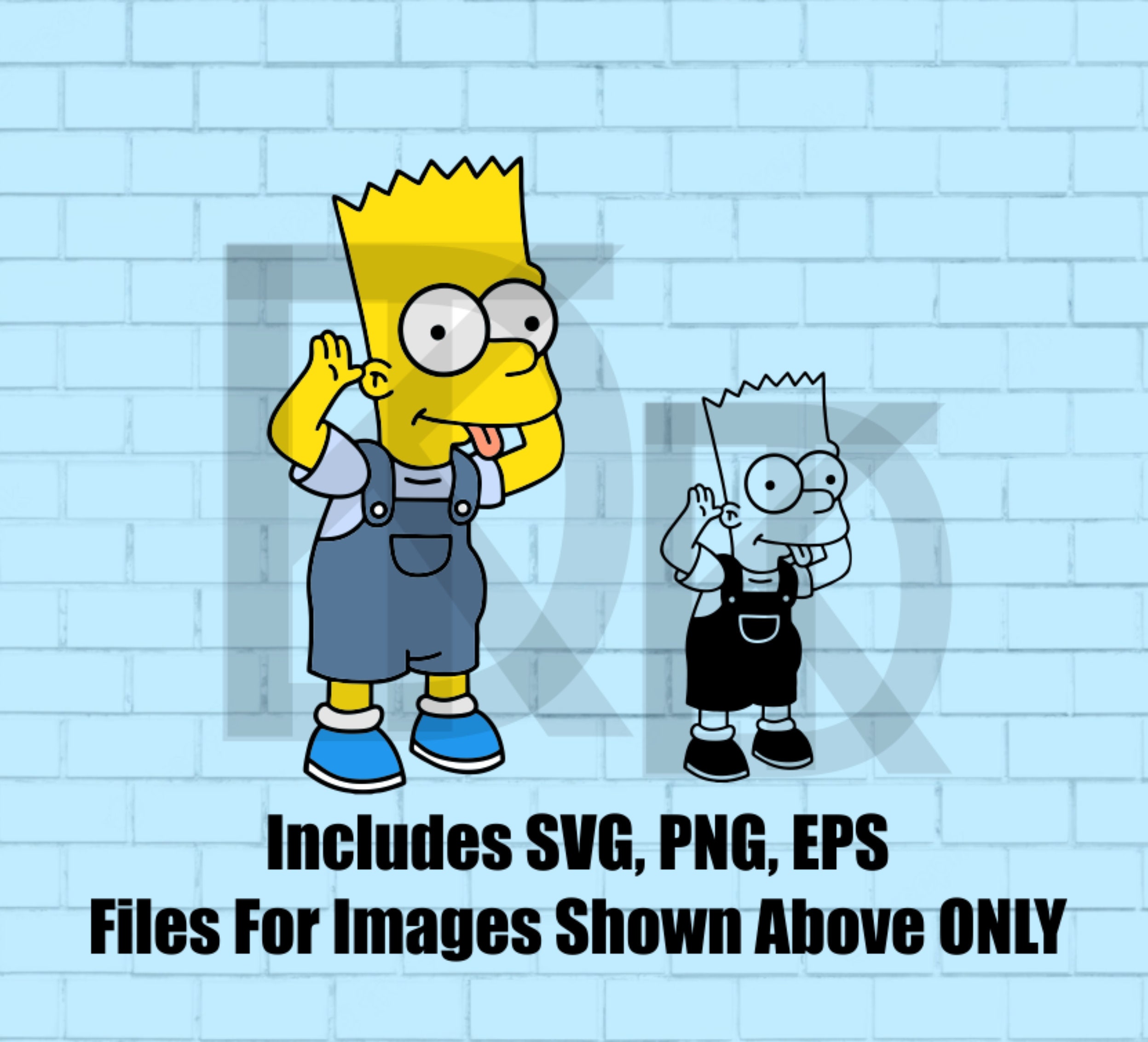 Baby Bart Simpson Funny Cartoon SVG, EPS, PNG File! Cricut, Digital ...