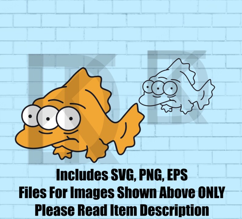 Blinky the Fish Simpson SVG, EPS, PNG File! Cricut, Digital, Printable ...