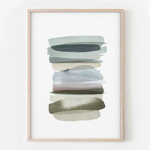 Mint Green Abstract Wall Art Printable Abstract Art Green - Etsy